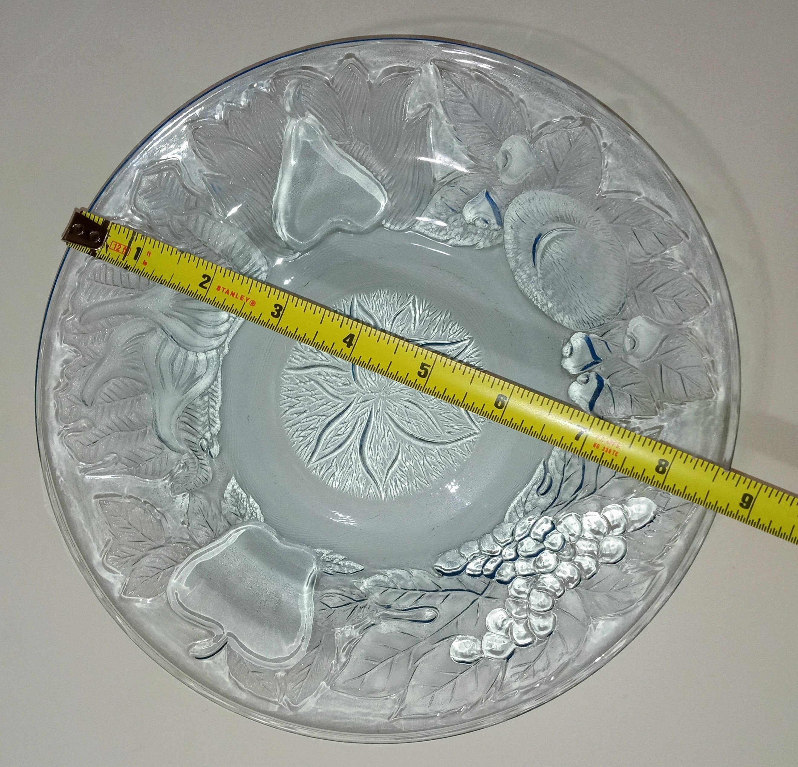 1970-1979, Kedaung Industrial Group KIG Large, Ice Blue Rim Serving ...