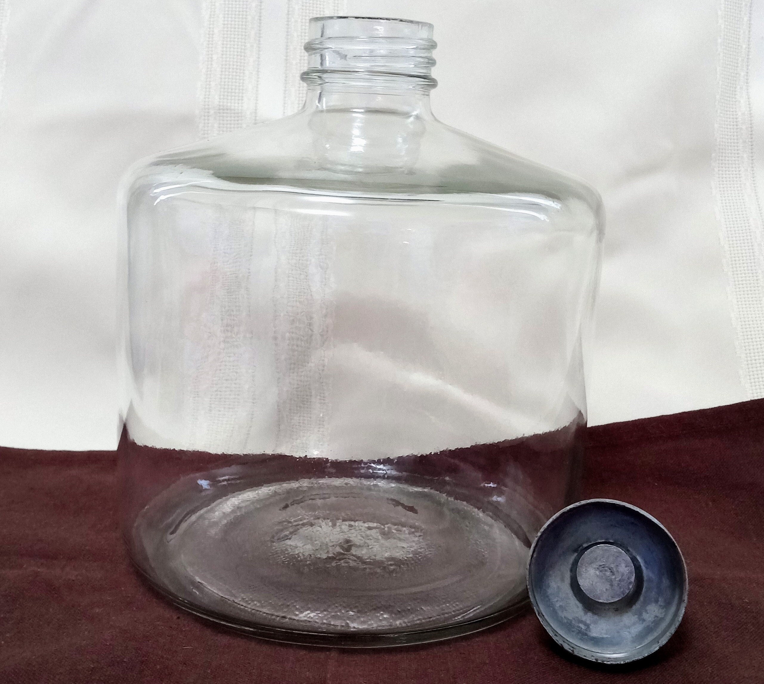 1940s Owens Illinois Duraglass Kerosene Drip Clear Glass Reservoir