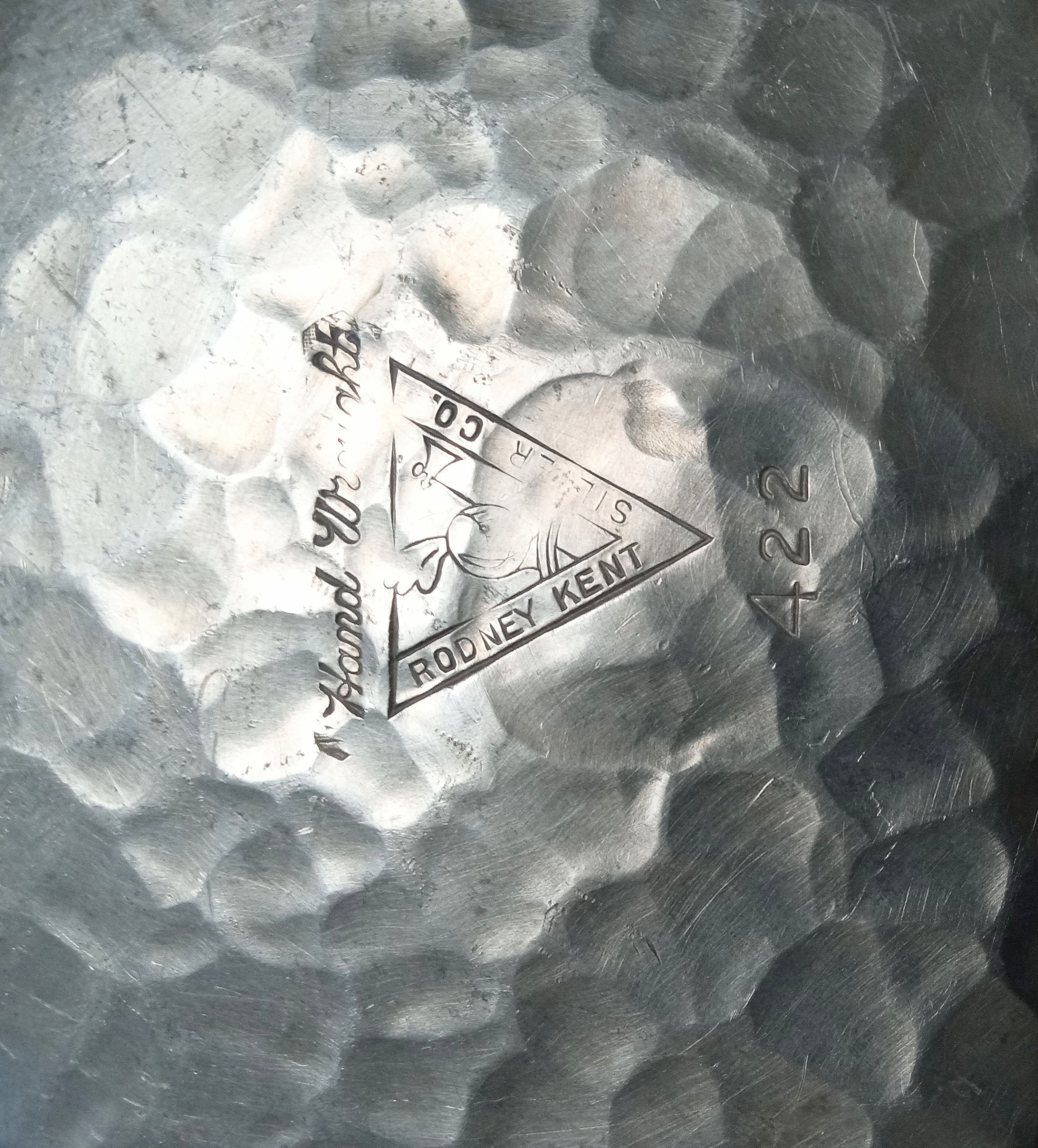 1940's, Rodney Kent Silver Co., Aluminum Serving Bowl With Tulips ...