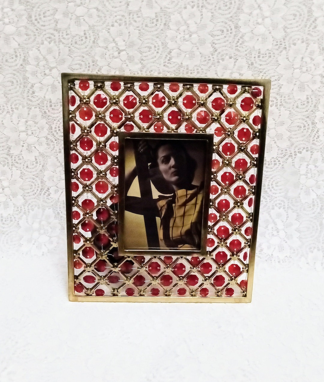 Very Rare, Vintage and Unique Picture Frame. the Outside Gold Frame is ...