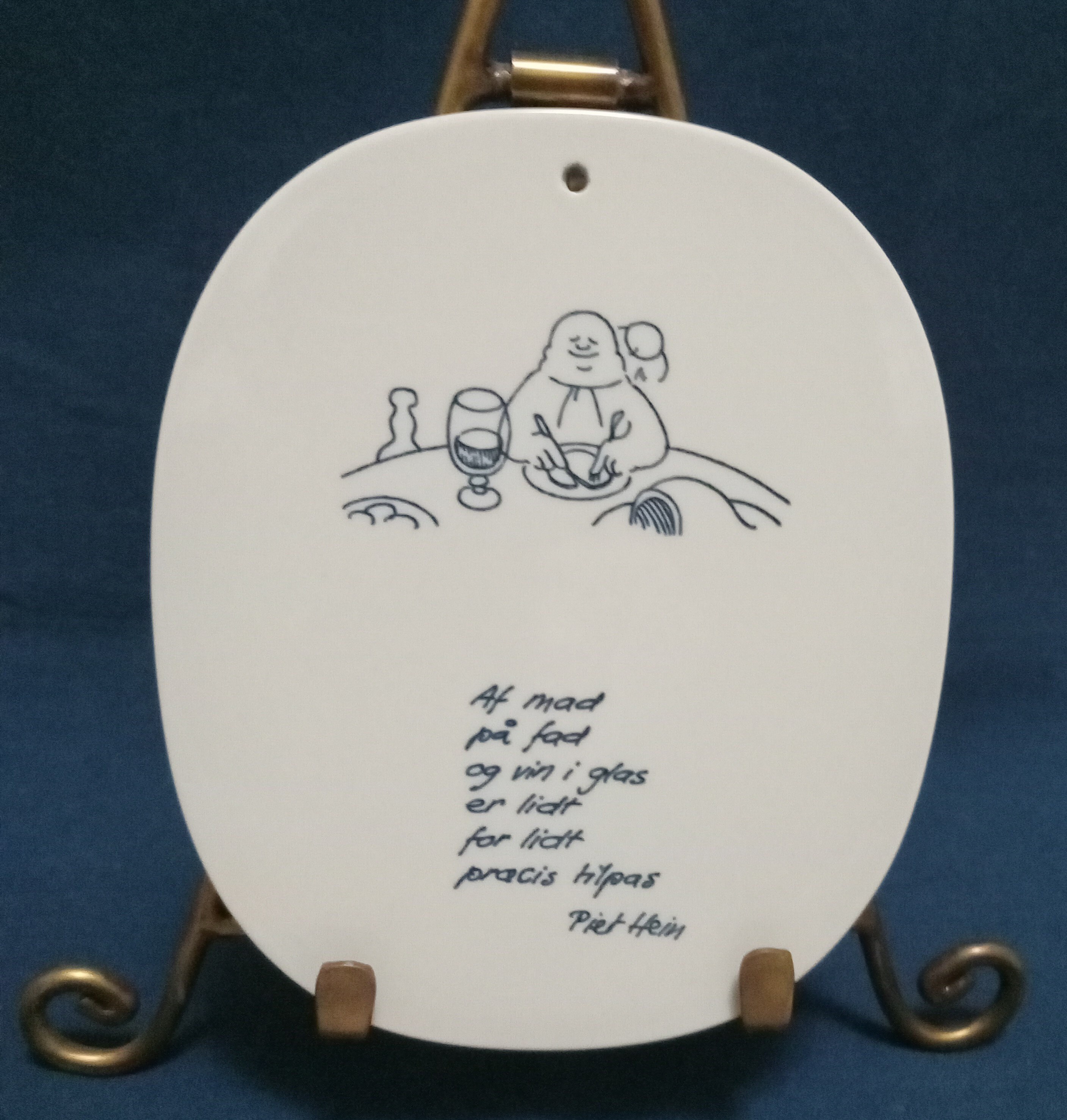 1948 Royal Copenhagen danish Version Poem and Art Wall Hanging by Piet ...