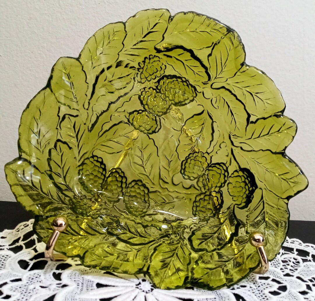 1930's Indiana Glass Company's Loganberry Green Glass Bowl - Etsy