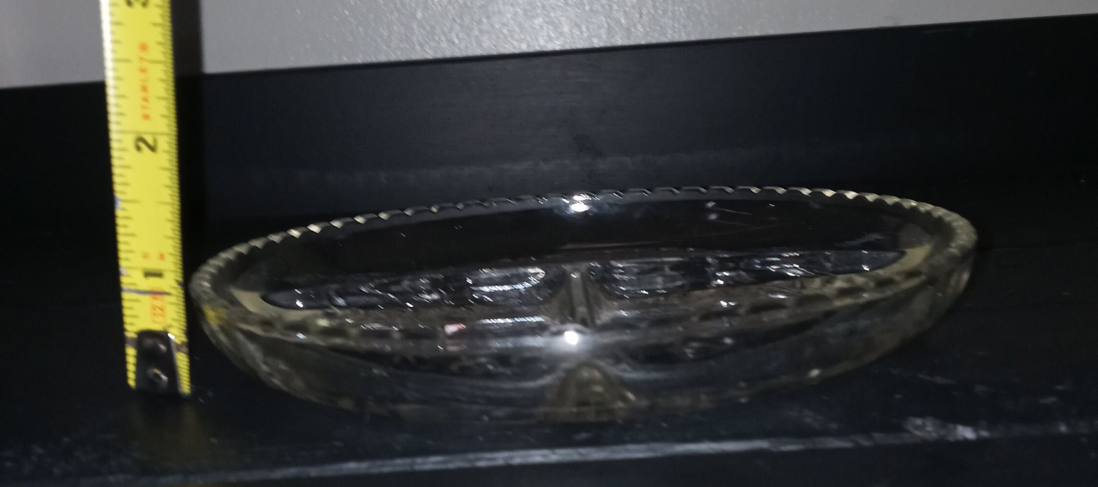 Vintage 3 Section Divider Plate. Clear Glass With Ivy Leaf - Etsy