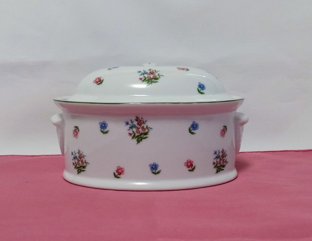 Petite Fleur by Andrea by Sadek. 2 Cup Covered Casserole Dish. Oven to ...