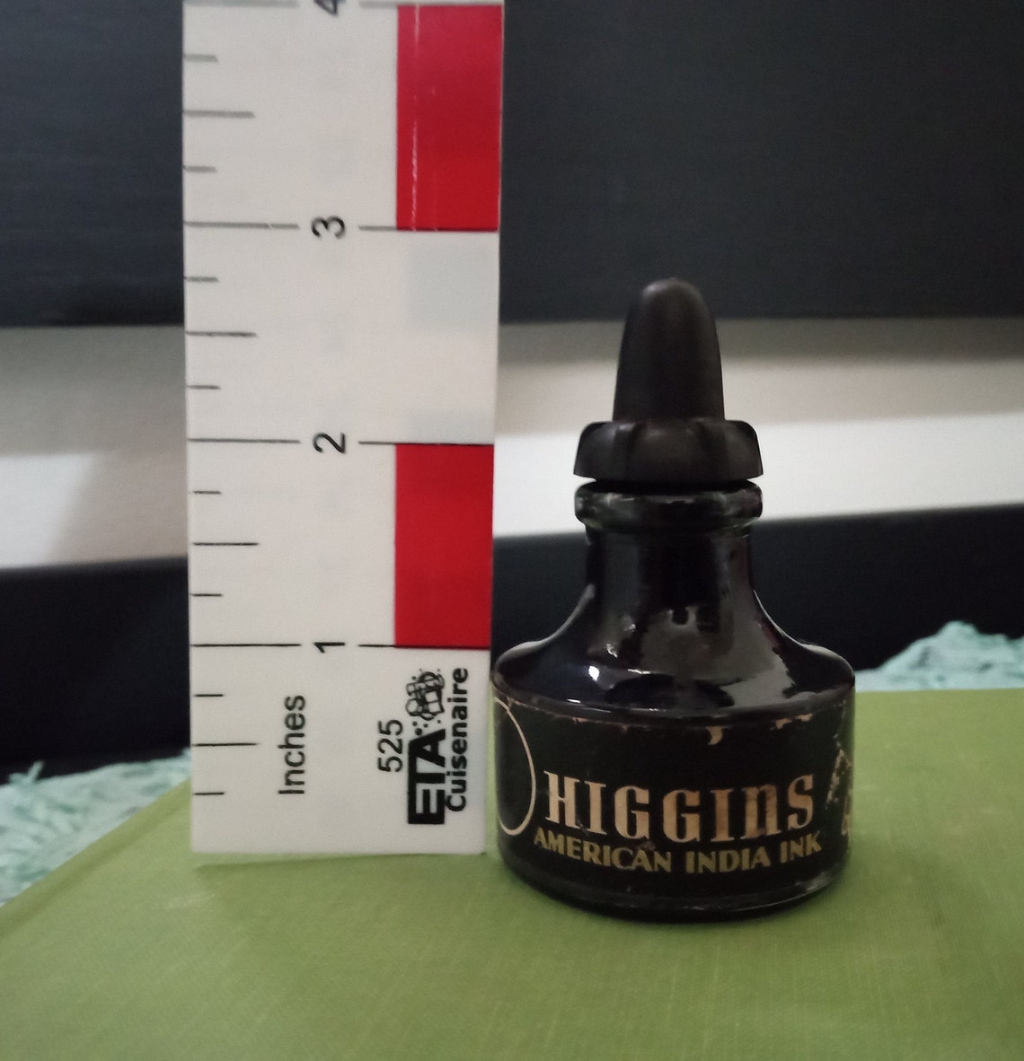 1899-1960's Higgins American India Black Waterproof Ink Bottle, With ...