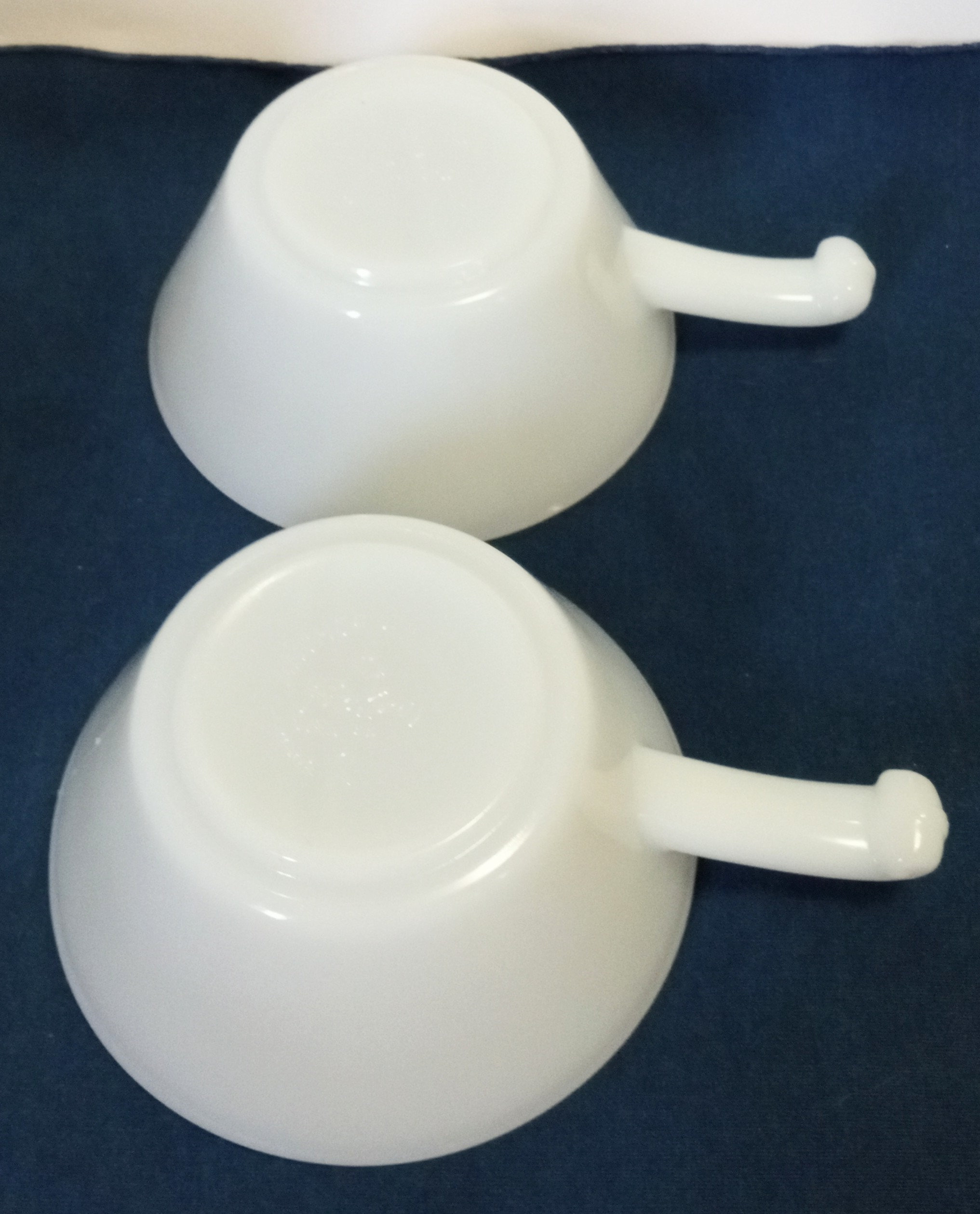 2 Anchor Hocking's Ivory Fire-king Individual Open - Etsy