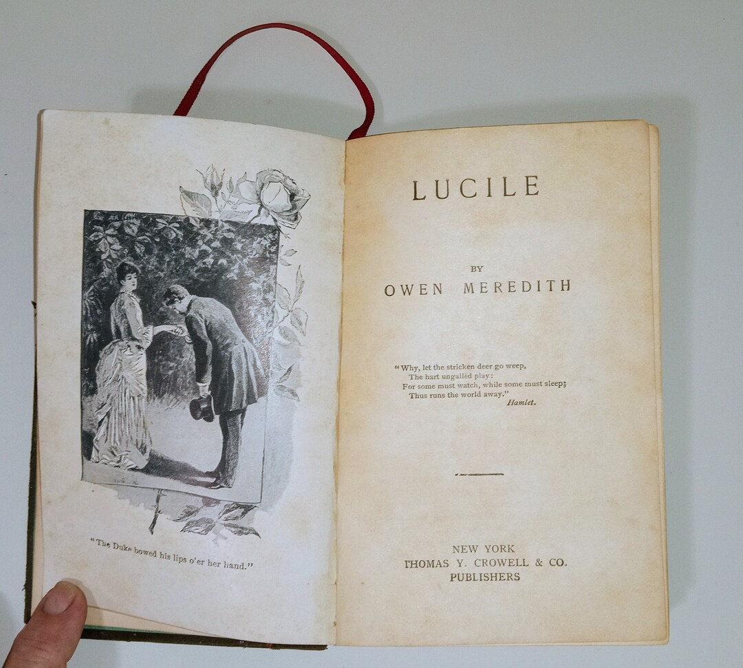 1902, Very Rare LUCILLE by Owen Meredith. 4 X 6 Handy Volume Classics ...