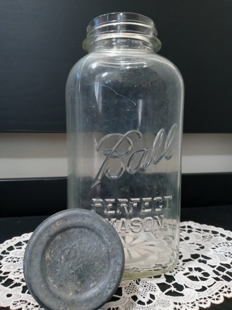 1923-1933 Rare Square Half Gallon Ball Perfect Mason Jar With - Etsy