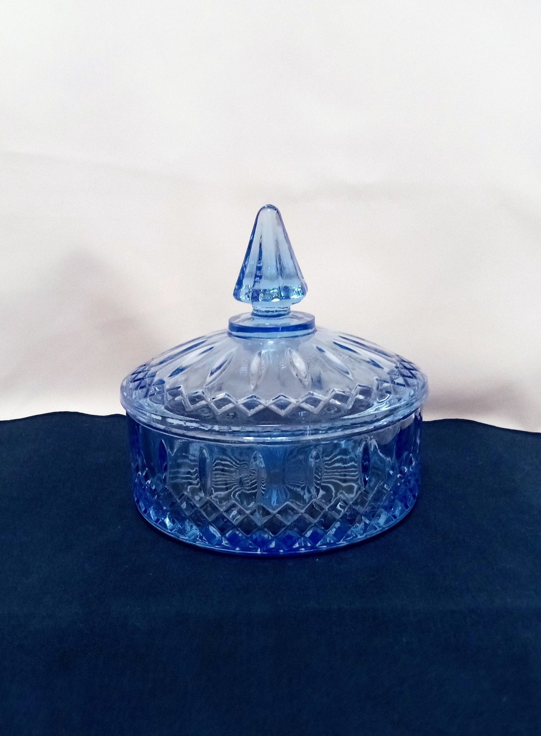 Indiana Glass Company's Princess Blue Carnival Large - Etsy
