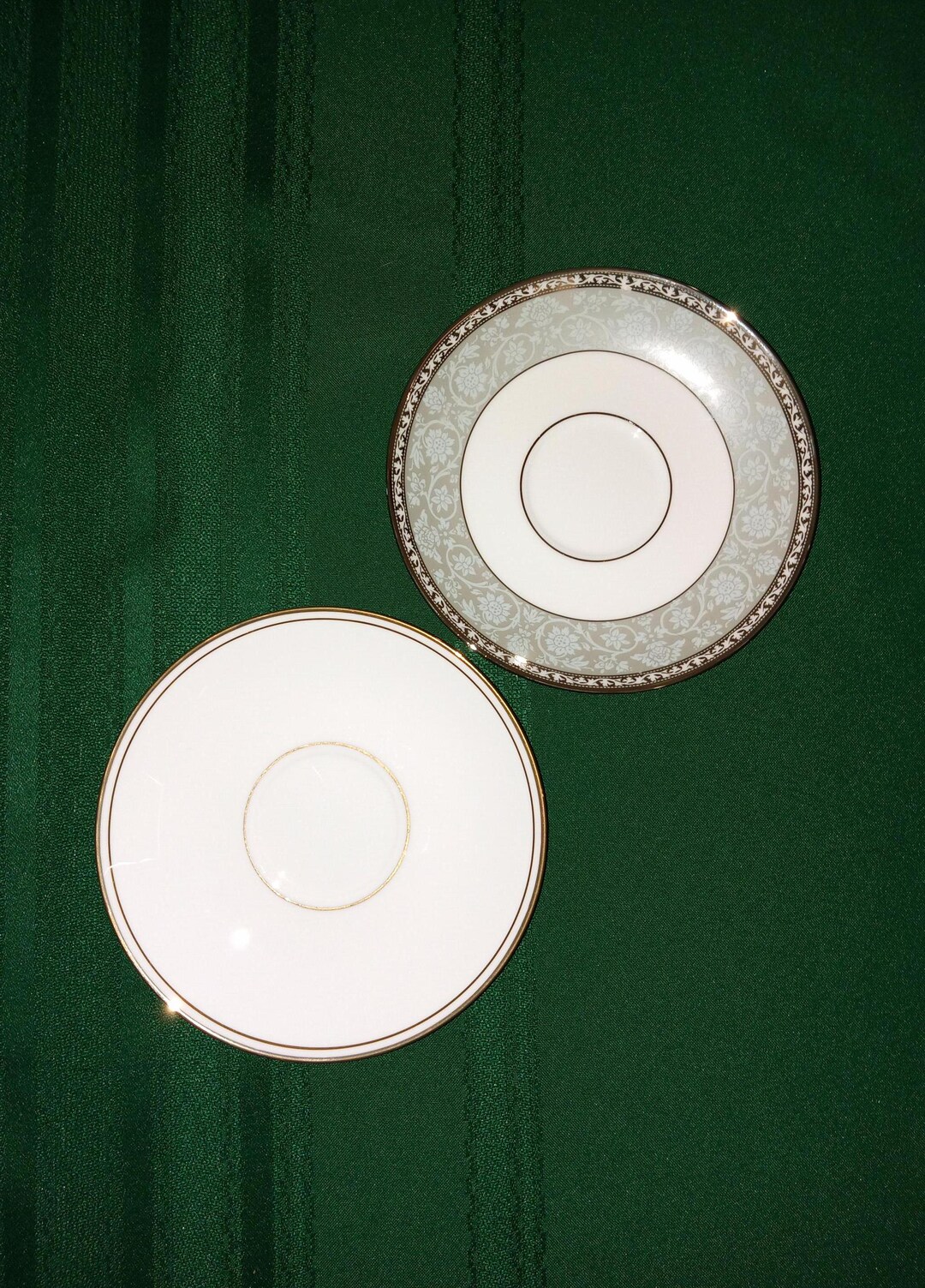 New Lenox China Saucers in Two Patterns. Westmoreland Pattern and ...