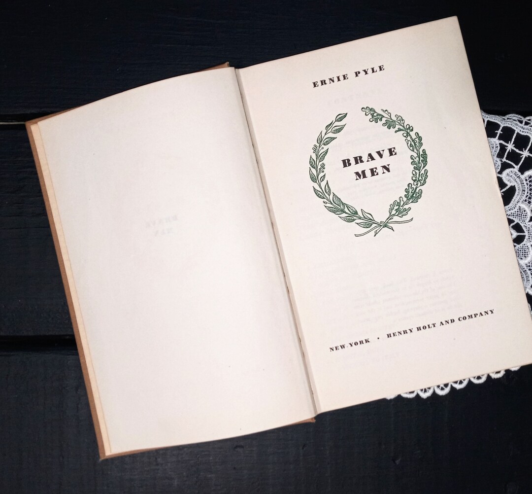 1944 BRAVE MEN by Ernie Pyle. Hardback, Published by Henry Holt & Co ...