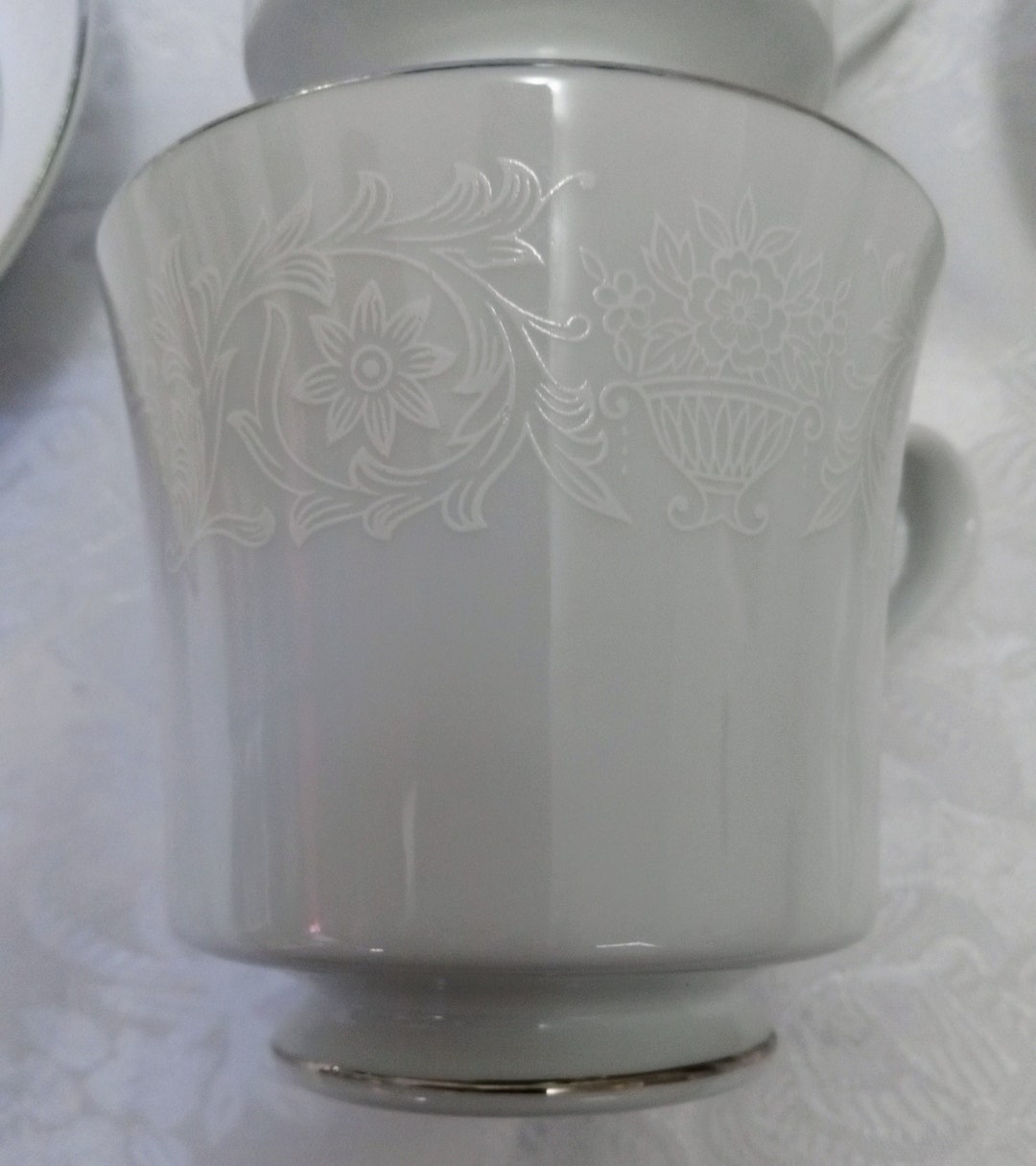 1960's, Set of 4 Lovelace by Crown Victoria Fine China. 4 Cups and 4 ...