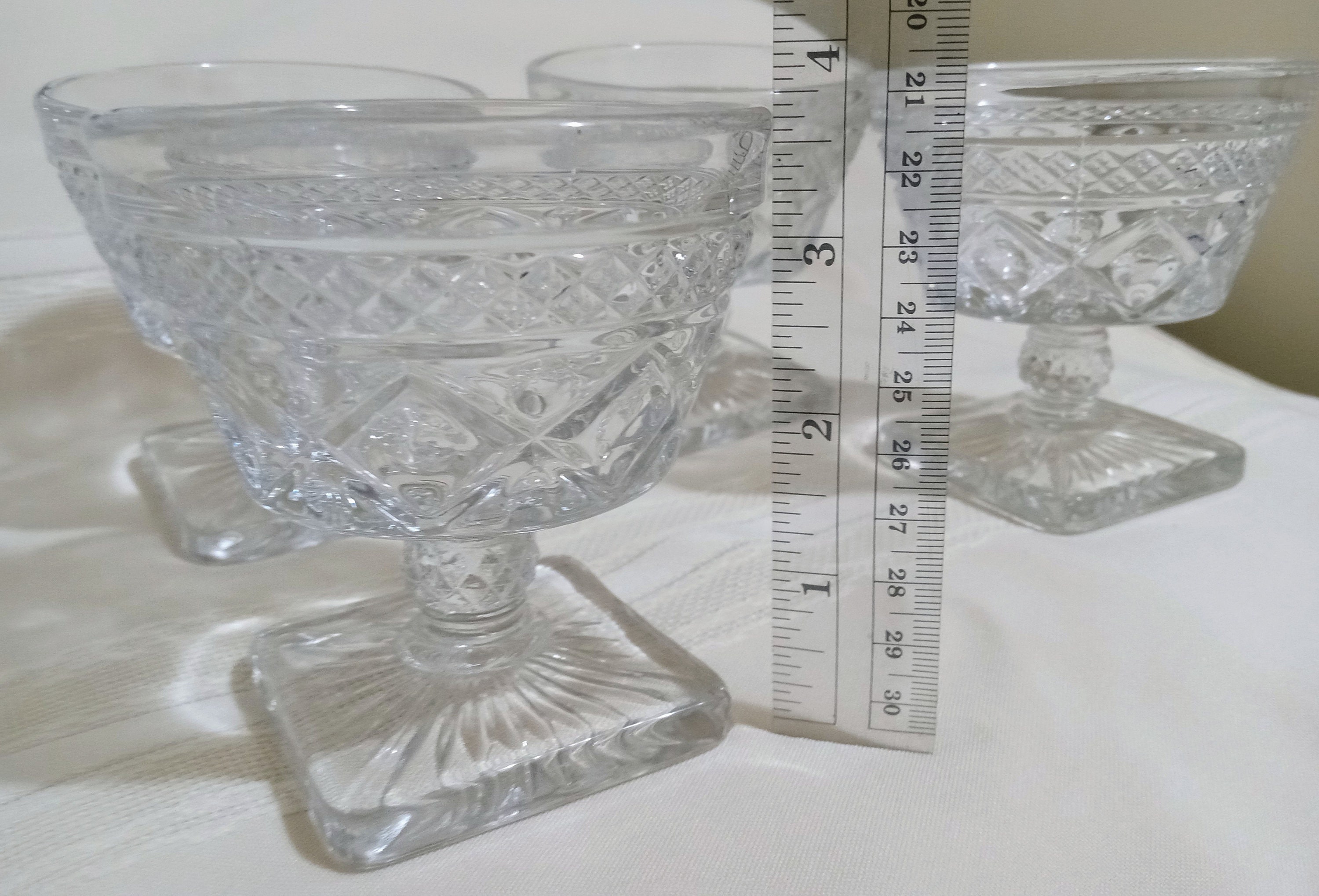 1932-1984, Set of 4 Imperial Glass Company's Cape Cod, Square Base ...