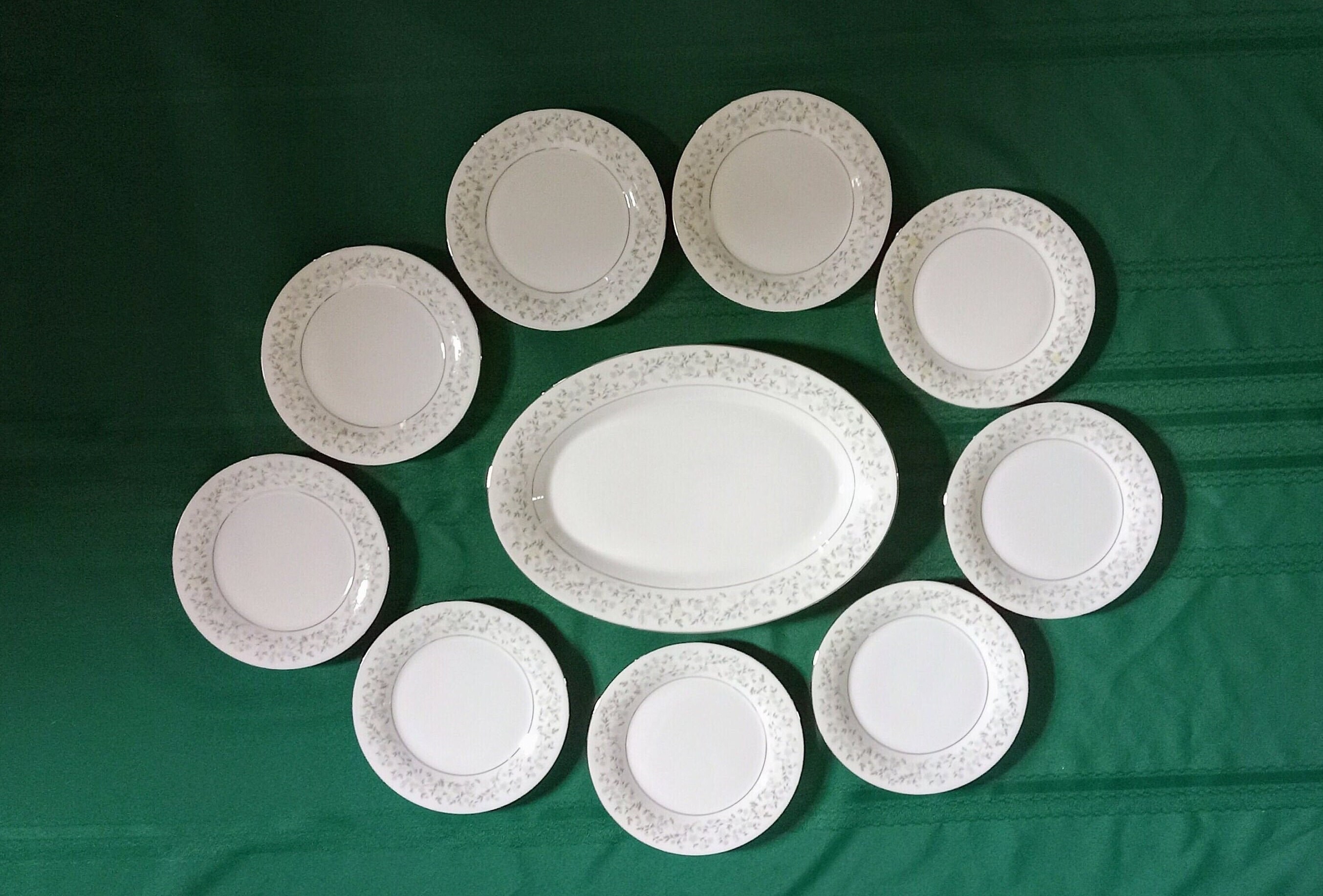 1970's Spring Garden by Crown Ming Fine China. White, Double Trimmed ...