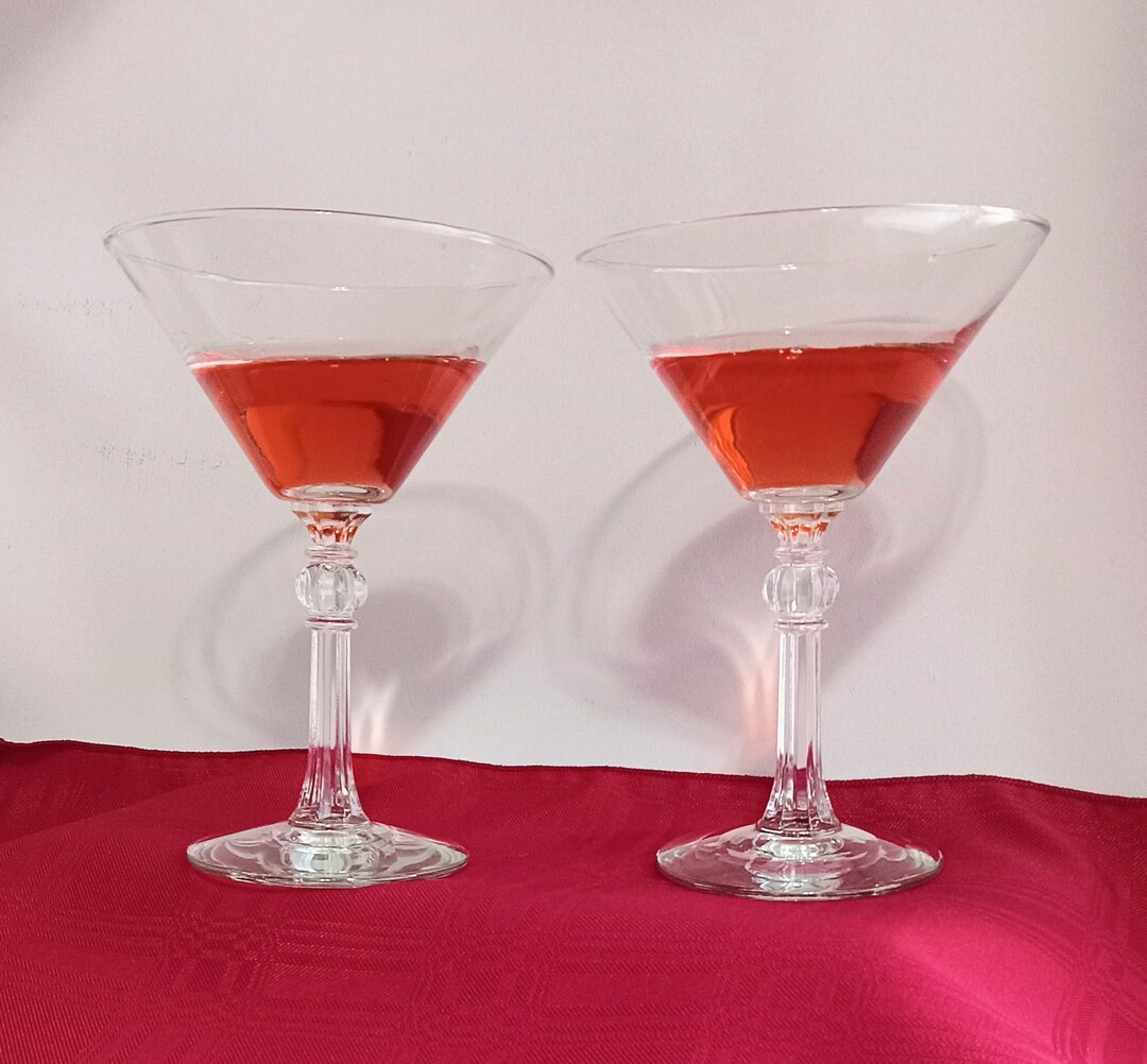2 Libbey's "clear Stardust" Pattern Cocktail Glasses. Perfect for ...