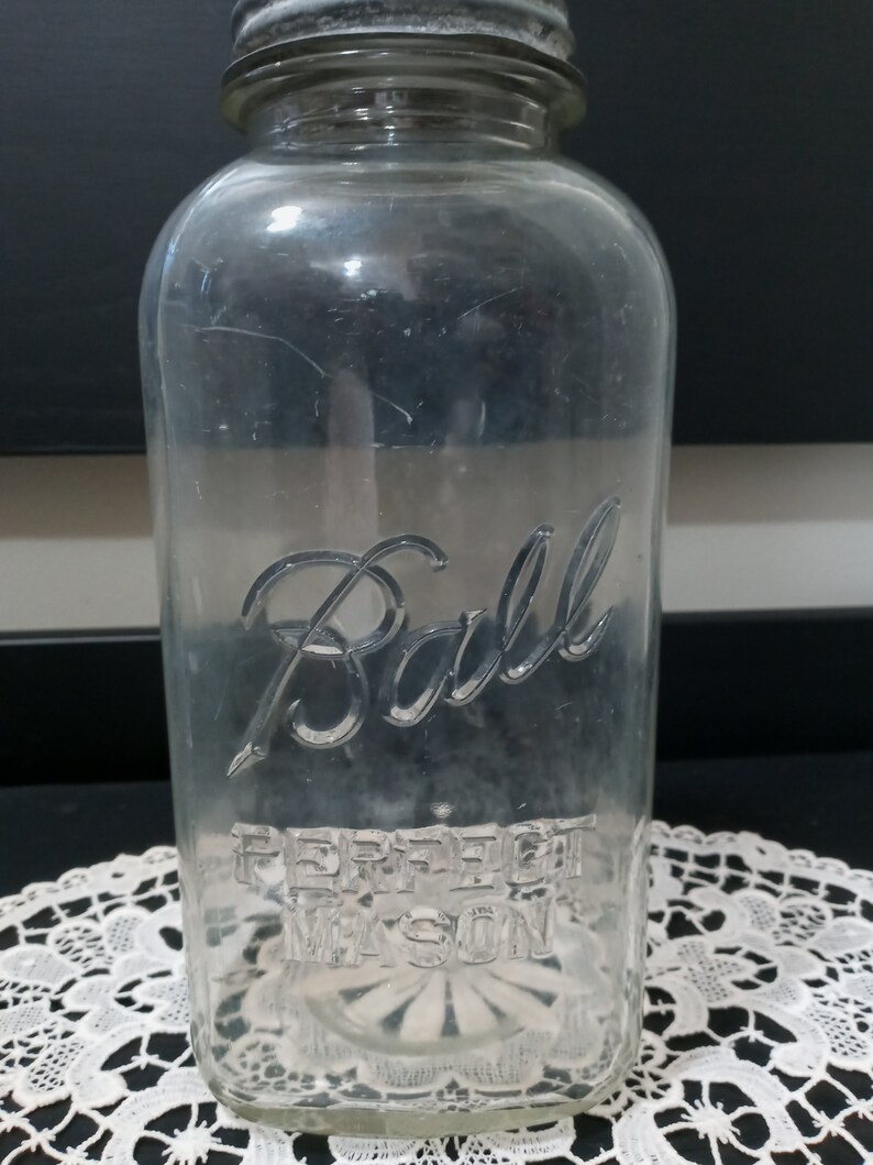 1923-1933 Rare Square Half Gallon Ball Perfect Mason Jar With - Etsy