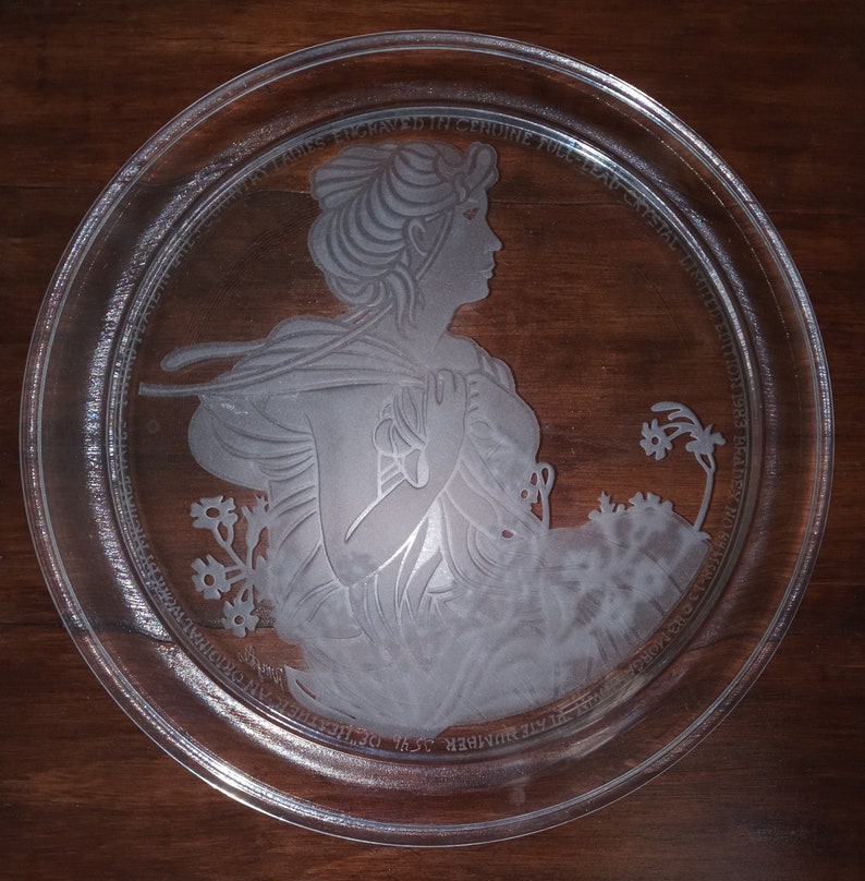 1983 Morgantown Crystal, Intaglio Carved by Artist, Michael Yates. This ...