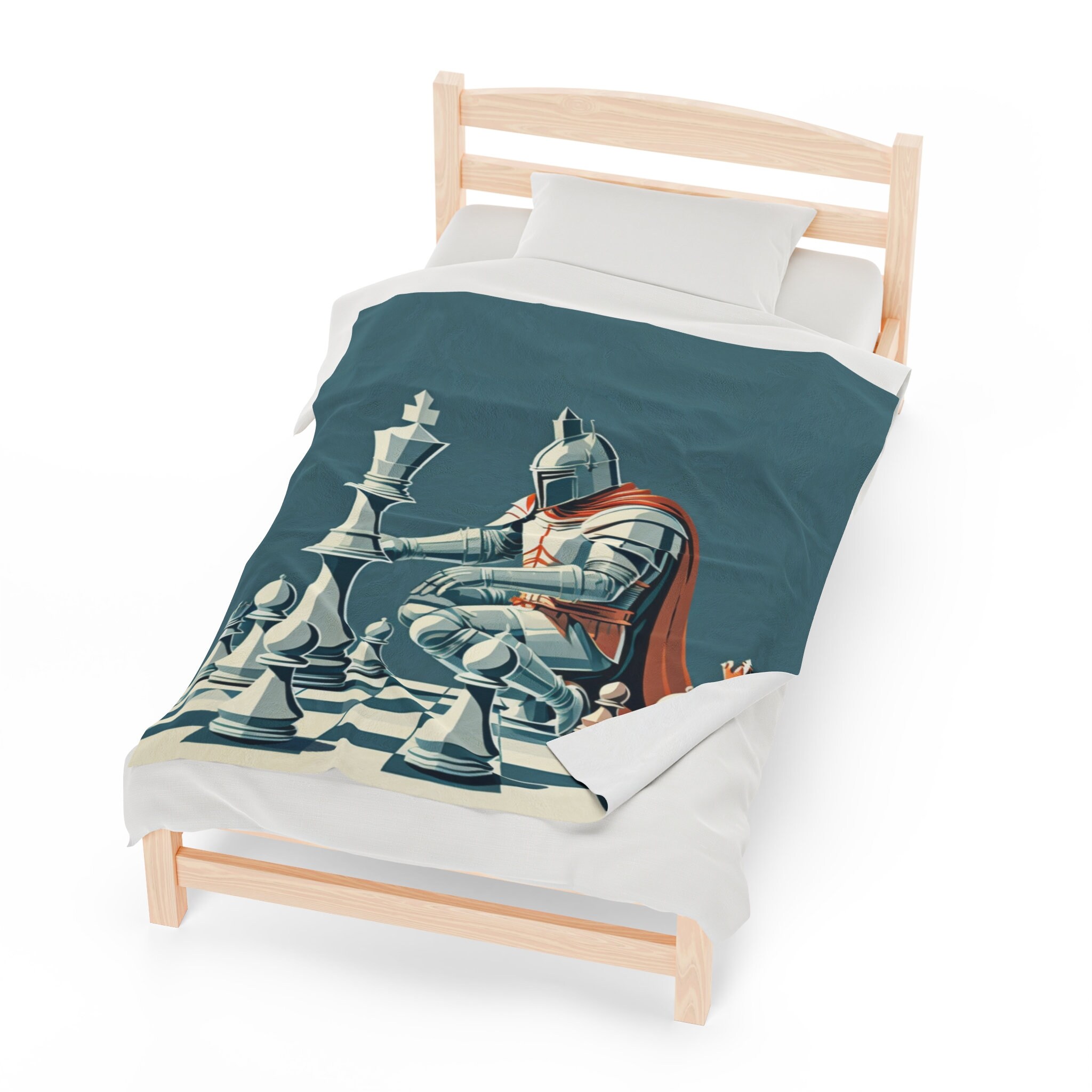 Chess Knight on Chess Board Plush Blanket - Etsy