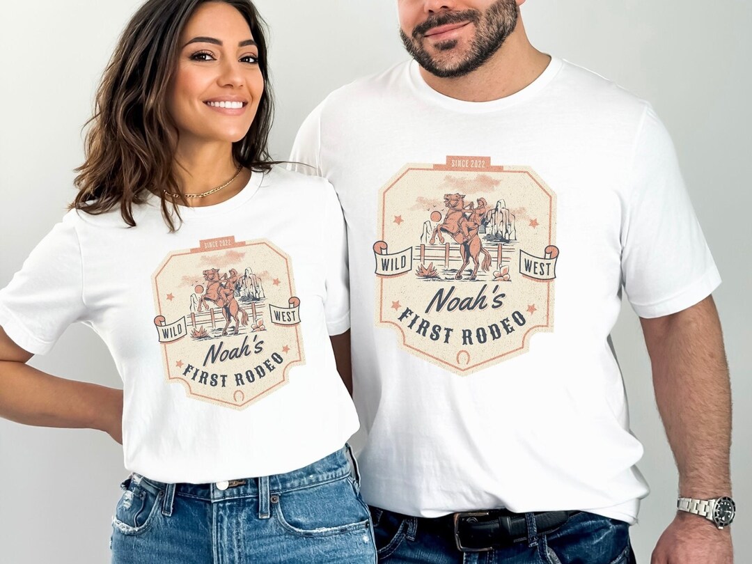 Personalized My First Rodeo Matching Mom and Dad Shirts - Etsy