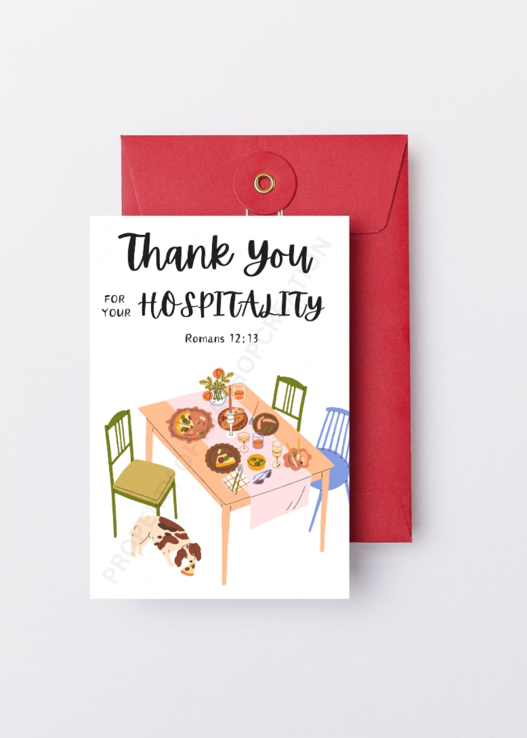 Thank You for Your Hospitality Greeting Card JW JW Hospitality Card 1 ...