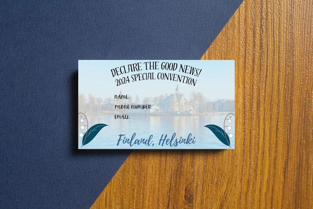 JW 2024 Finland Special Convention Contact Cards JW Special Convention ...