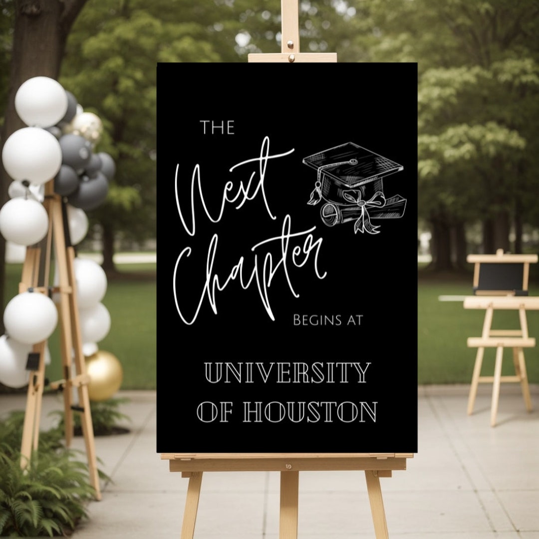 Personalized Graduation Sign, Graduation Welcome Sign, Printable Modern ...
