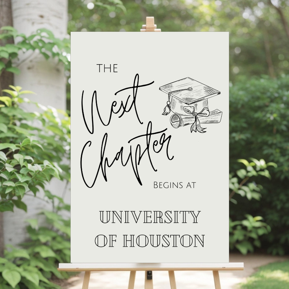 Personalized Graduation Sign, Graduation Welcome Sign, Printable Modern ...