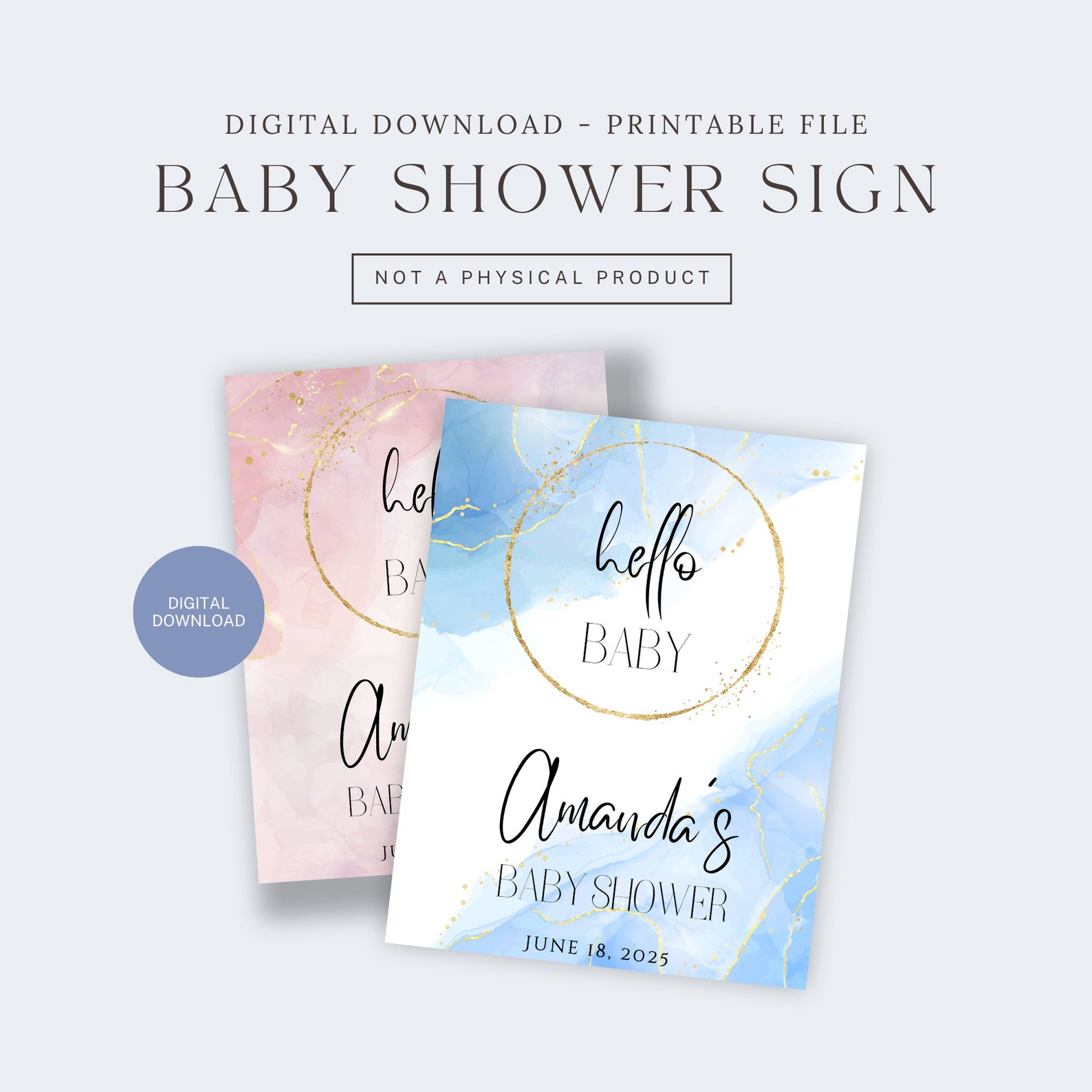 Personalized Baby Shower Sign, Baby Shower Welcome Sign, Printable ...