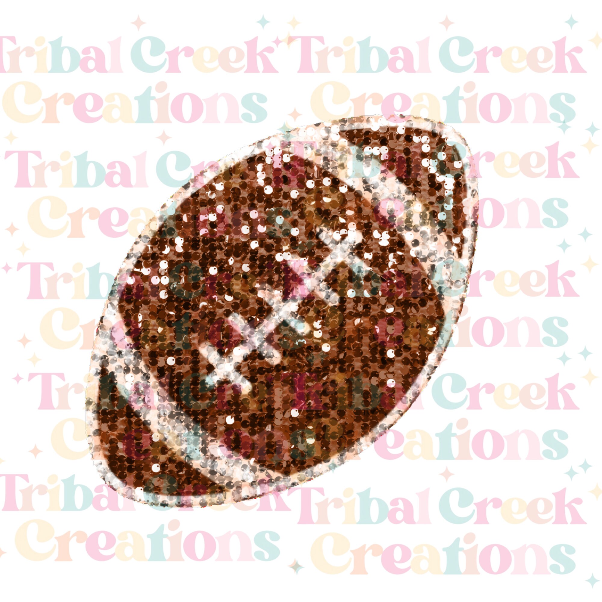 Faux Sequin Football PNG File - Etsy