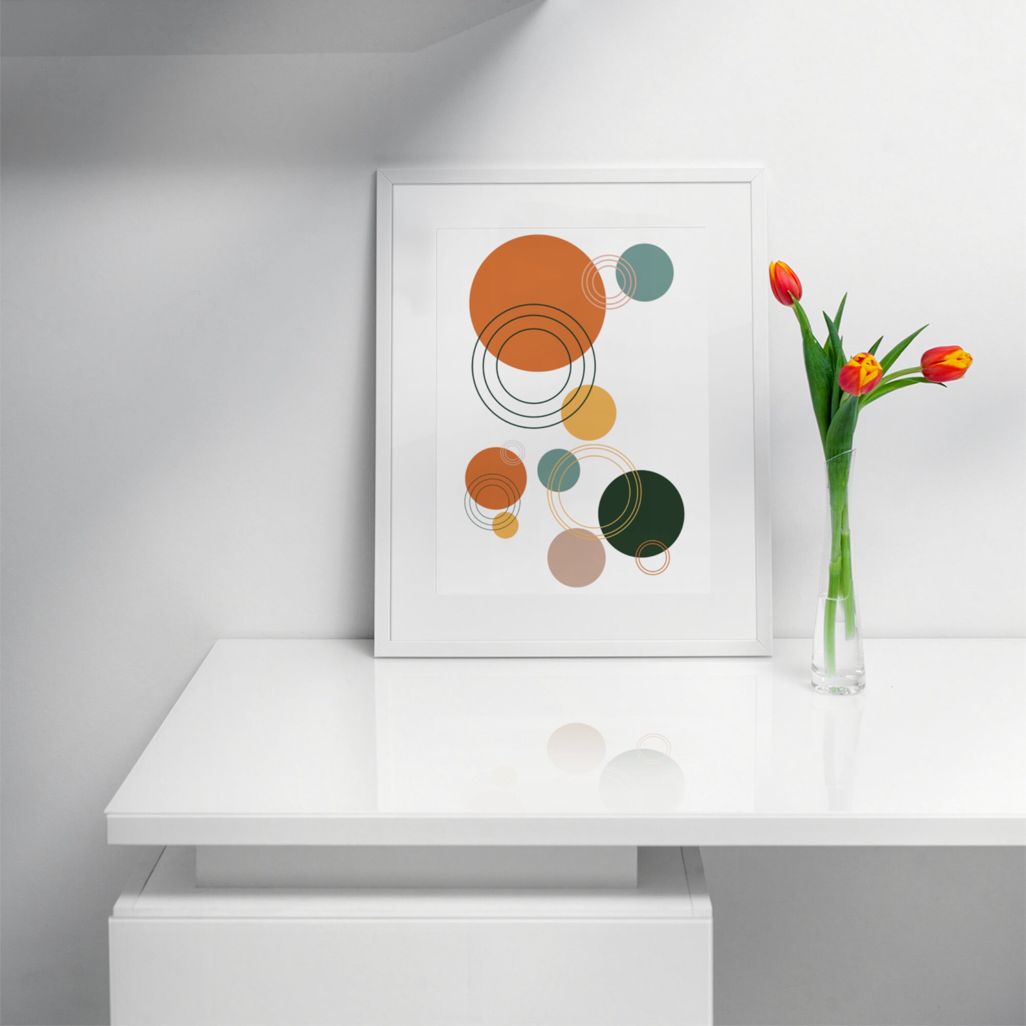 Calming Shapes Bold Contemporary Colors Modern Art Printable - Etsy