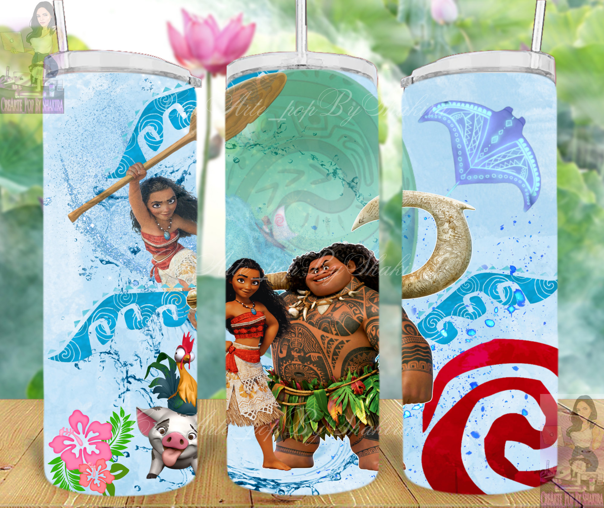 Cartoon Digital Wrap, Png Digital, 20oz Wrap, Moana, Characters Wrap ...