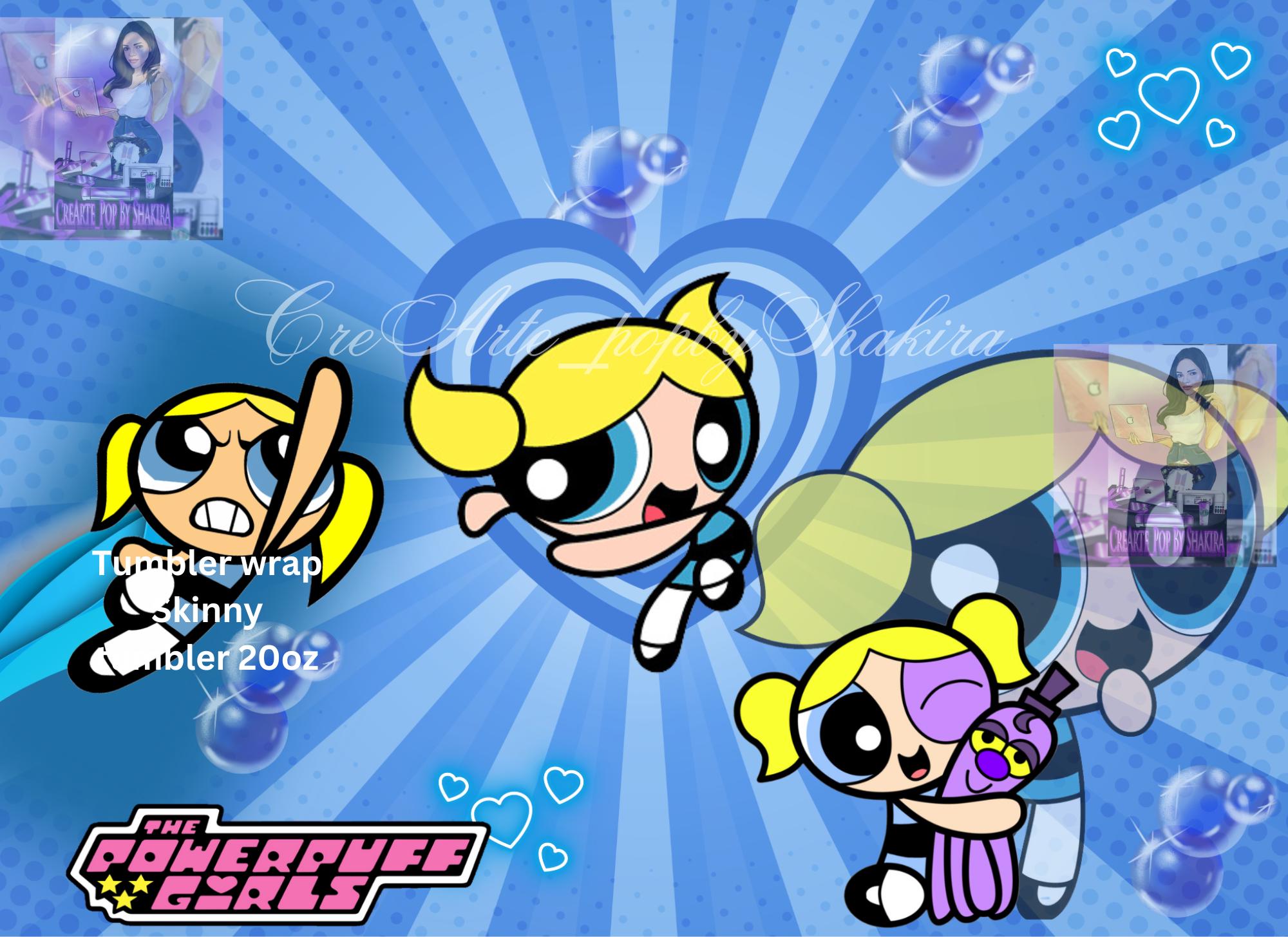 Powerpuff Girl Digital Png, Cartoon Wrap, Instant Digital Cartoon ...