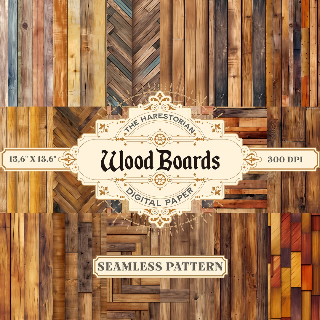 Wood Boards (set of 17), Wallpaper, Digital Art, Instant Download ...