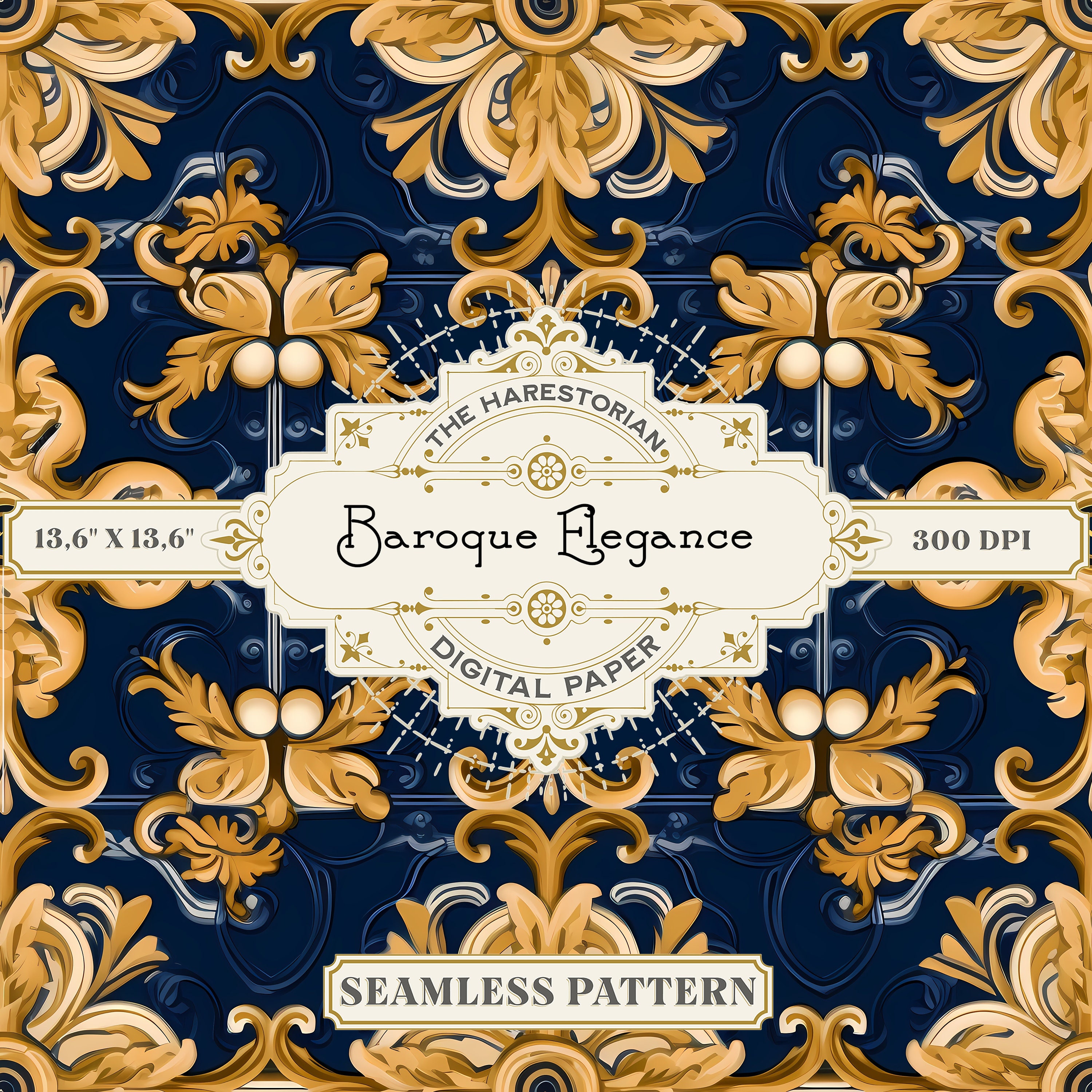 Baroque Elegance Patterns set of 21, Digital Art, Instant Download ...