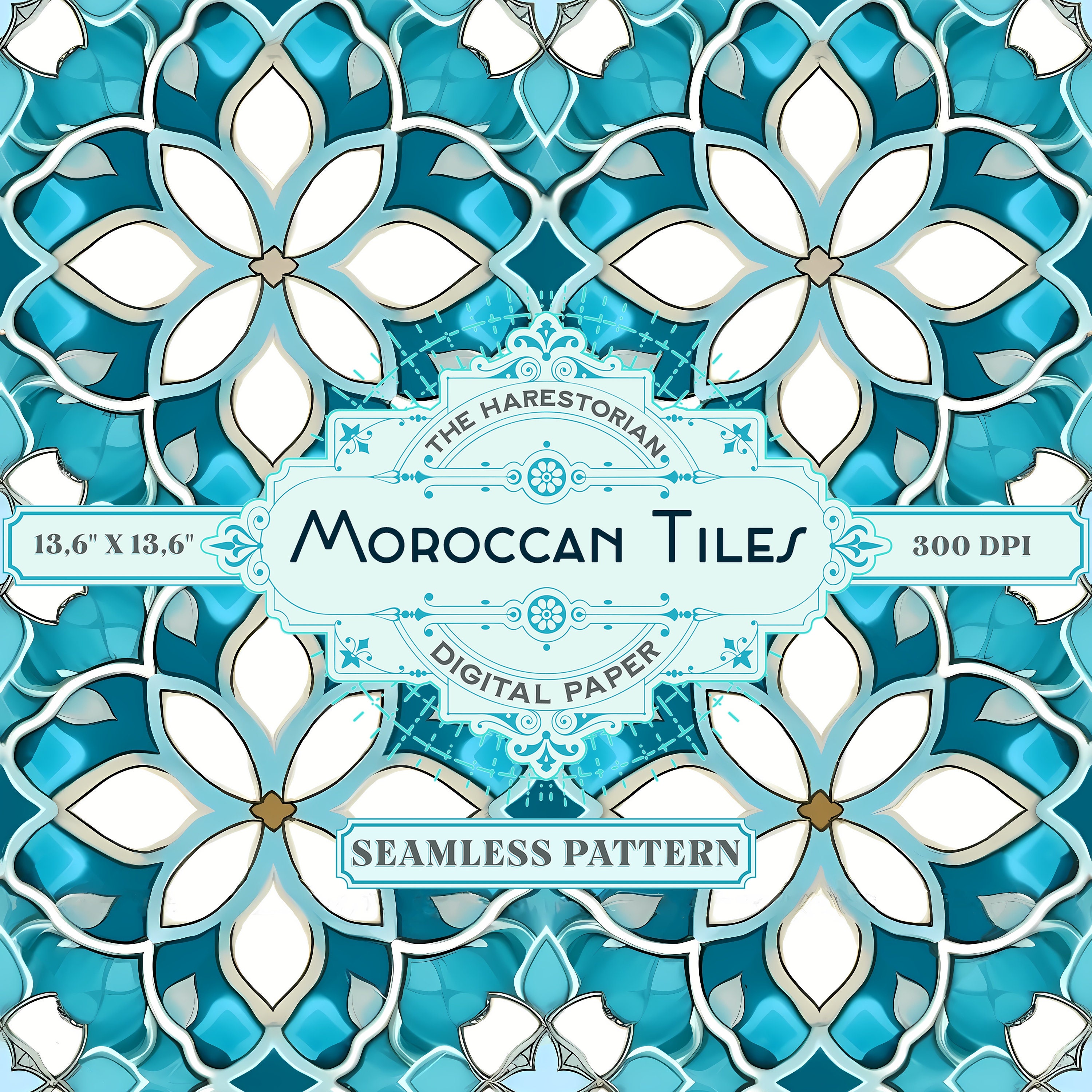Moroccan Tiles set of 14 Digital Art Instant Download - Etsy