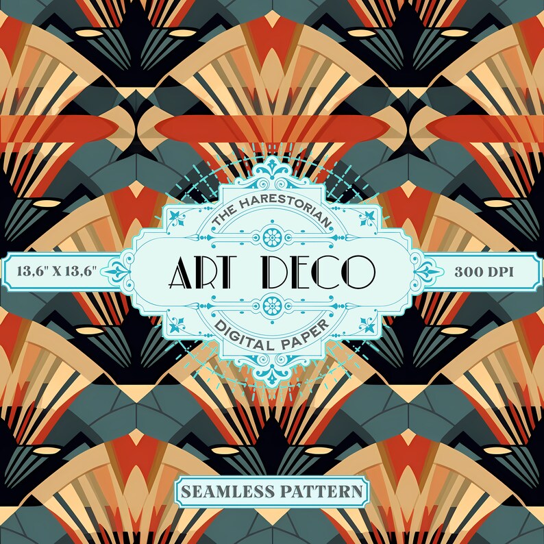 Art Déco Patterns set of 25, Digital Art, Instant Download, Printable ...