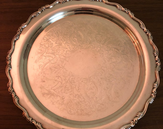 Vintage Oneida Silverplate Tray/platter - Etsy