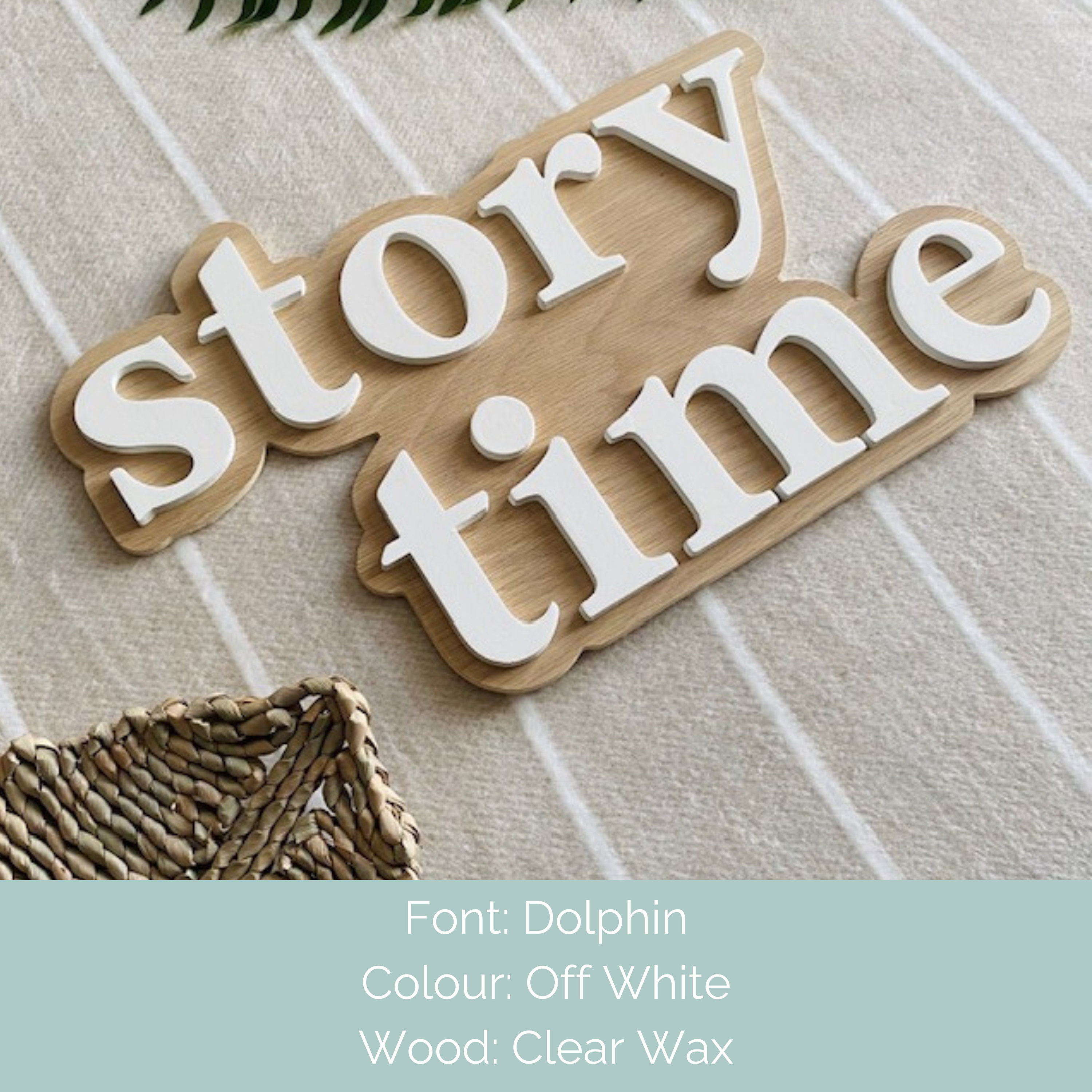 Story Time Wooden Sign, Scandi Nursery Bookshelf Décor, Layered ...