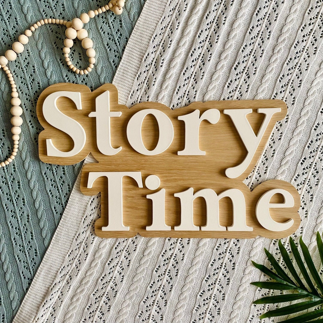 Reading Corner Sign, Scandi Nursery Bookshelf Décor, Library Playroom ...