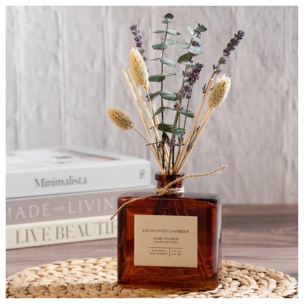 ANDALUCA Eucalyptus Lavender Bouquet Reed Bundle Fragrance Diffuser - Etsy