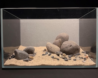 Nano Hardscape Setup: Beach Stones and Pebbles | Aquarium Aquascape ...