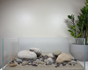 Nano Hardscape Setup: Beach Stones and Pebbles | Aquarium Aquascape ...