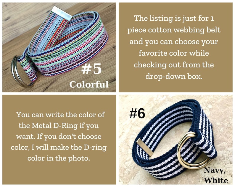 Canvas Belts 6 Colors Available Choose Color, Multicolor 1.5 Cotton ...
