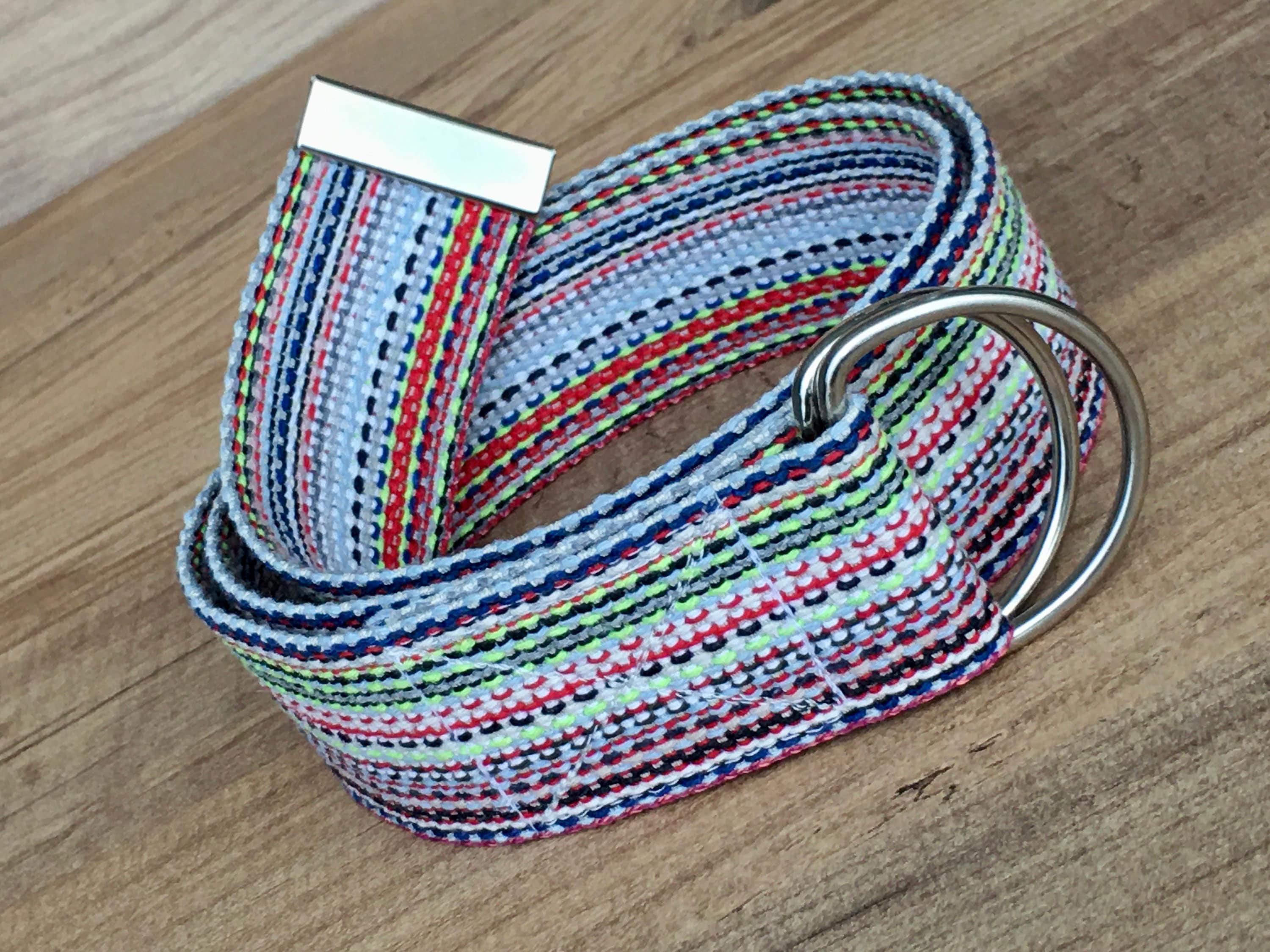 Colorful Unisex Woven Belt D Ring 1.5 Canvas Belts - Etsy Canada
