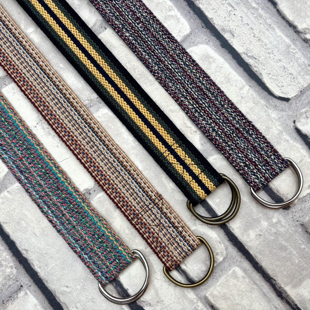 Unisex Cotton Webbing D-ring Belt, 4 Colors Available Choose Color, 1.5 ...
