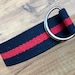 Red Navy Cotton Webbing Canvas D-ring Belt, 1.37" Woven Handmade Belts ...