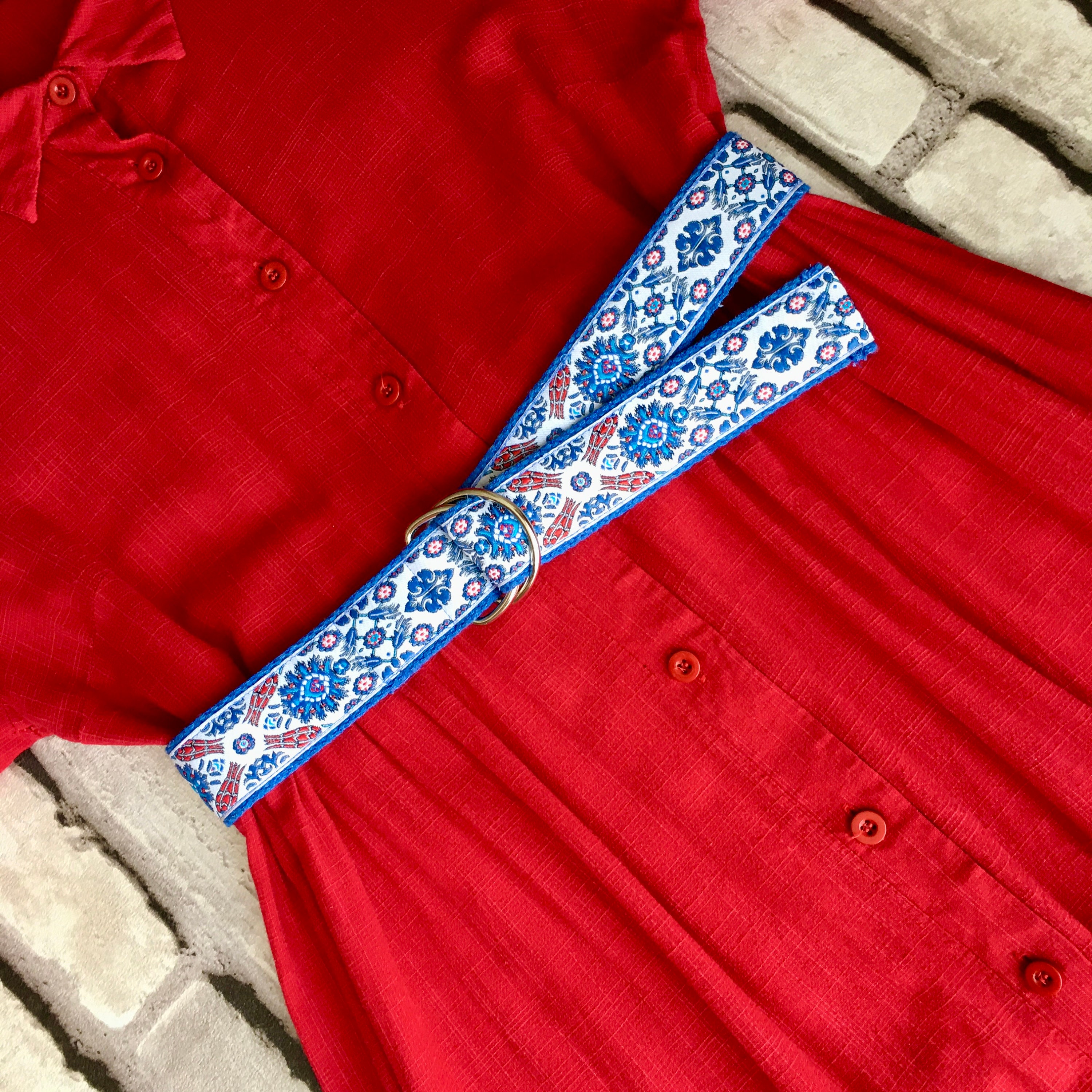 Blue White Fabric Webbing Belt Spring and Summer Ribbon - Etsy