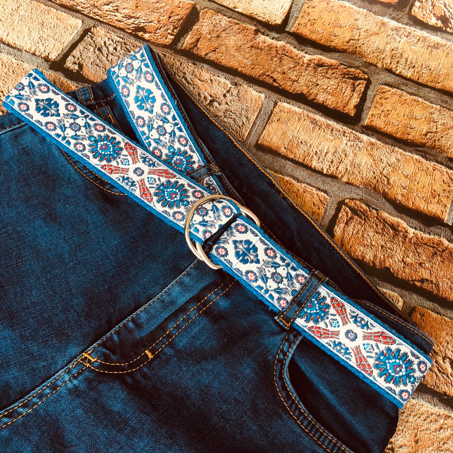 Blue White Fabric Webbing Belt Spring and Summer Ribbon - Etsy