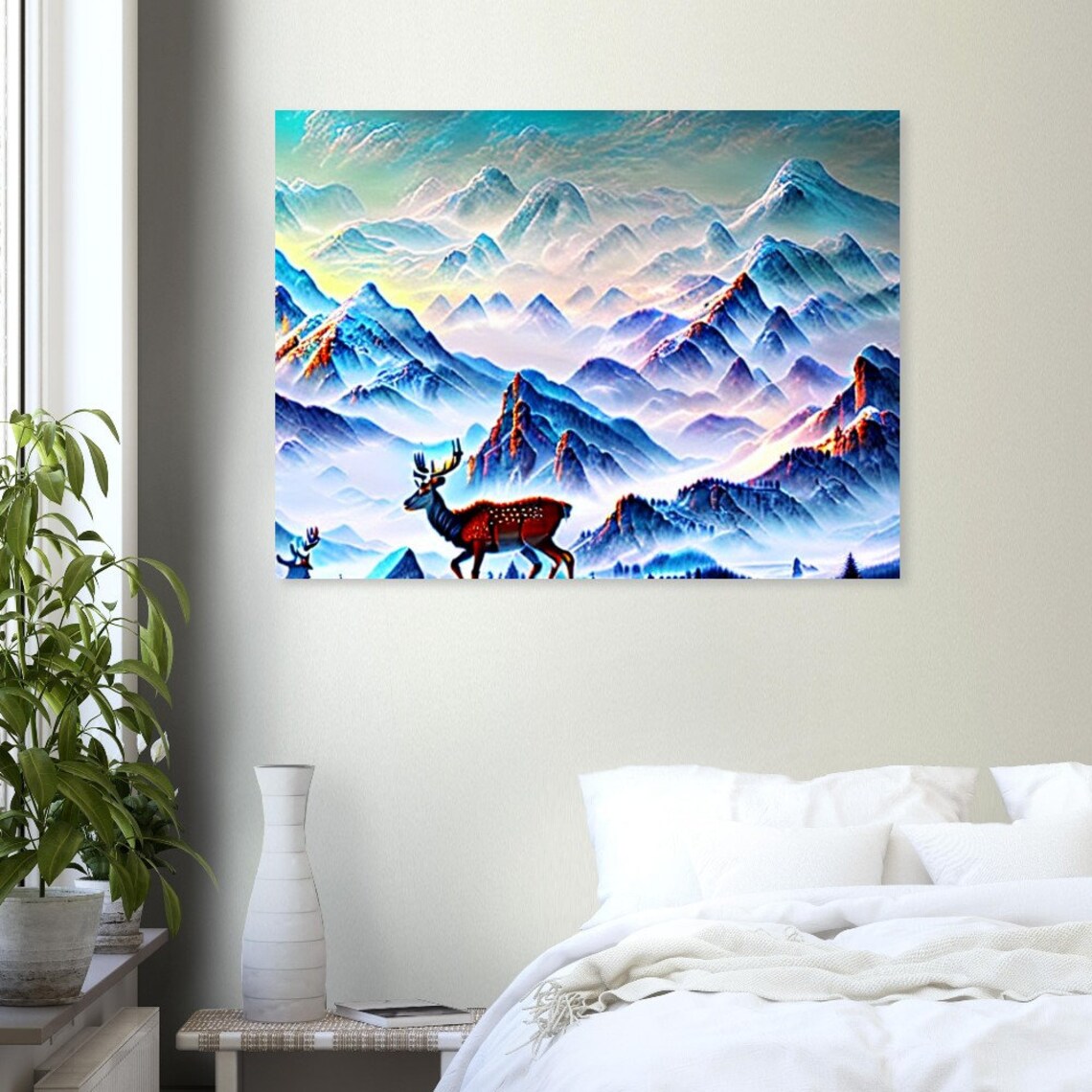 Elk in the Mountains Matte Paper Poster - Etsy