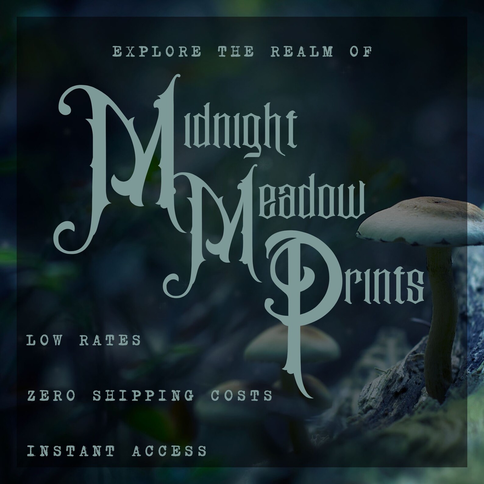 Dark Cottagecore Print Forest Wall Poster Goblincore Decor - Etsy